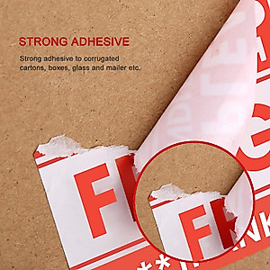Methdic 2"x 3" Fragile Stickers 500 Labels Per Roll Strong Adhesive (Handle with Care ,Do Not Drop ,Thank You) Labels for Shipping and Moving