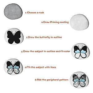 30 River Rocks for Painting, Painting Rocks Bulk, Smooth Rocks for Painting, Natural Stones, Craft Rocks for Painting Around 1.2-3.5 inches, Kindness Rocks, Outdoor Garden Rock Art, Family DIY Project