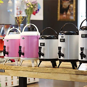 Tslinc 4 Sets Replacement Cooler Faucet, BPA-Free Water Dispenser Tap Set Reusable Spigot Spout Water Beverage Lever Pour Dispenser Valve Water Crock Tap (2 Black and 2 White)