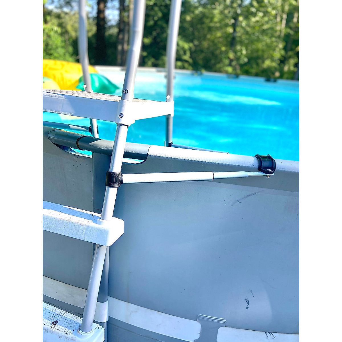 Above Ground Swimming Pool Ladder Latch **Sold as Set** Ladder Anchor Safety Stabilizer Pool Frame Reduce Injury**Stop Wear On Your Pool Liner**