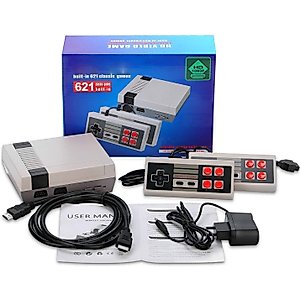 Hometown Classic Mini Retro Game Console HDMI - Retro Gaming Console built-in 621 Classic Video Game for Kids - 2 Classic Controllers and HDMI Cable Best Children Gift Happy Childhood Memories