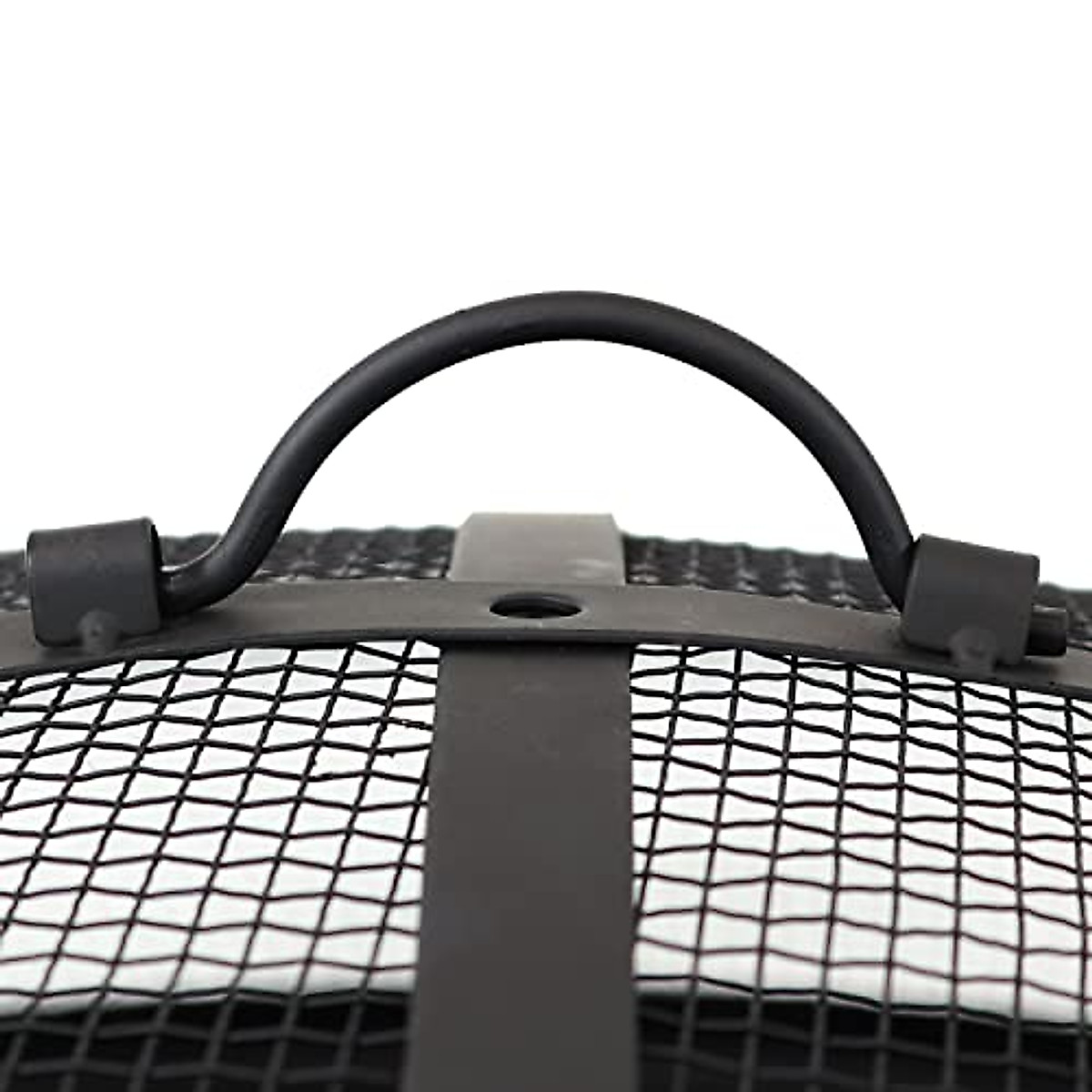 Sunnydaze 30-Inch Fire Pit Bowl with Spark Screen, Fireplace Poker, and Metal Grate - Black High-Temperature Paint Finish