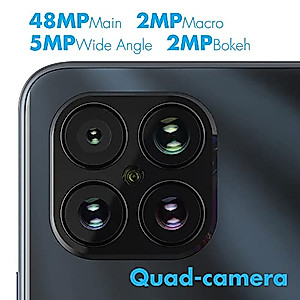 NUU B15 | 3-Day Battery | 48 MP | Quad-Camera | Unlocked (T-Mobile Only) | 6.78'' Full HD+ Display | 128GB | 90Hz | 18W Fast Charge | 5000 mAh | Fingerprint | Android 11 | Black