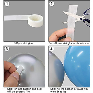 Blue Balloons Garland Arch Kit Blue Silver and White Balloons Blue Birthday Decorations Wedding Party Baby Shower Balloon Garland Kit Blue