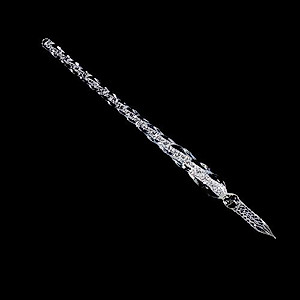 molshine Handmade Glass Dip Pen Crystal Calligraphy Pen Signature Dipped Pen for Artist Women Men Teens,Writing Drawing Decoration Gifts (silvery)