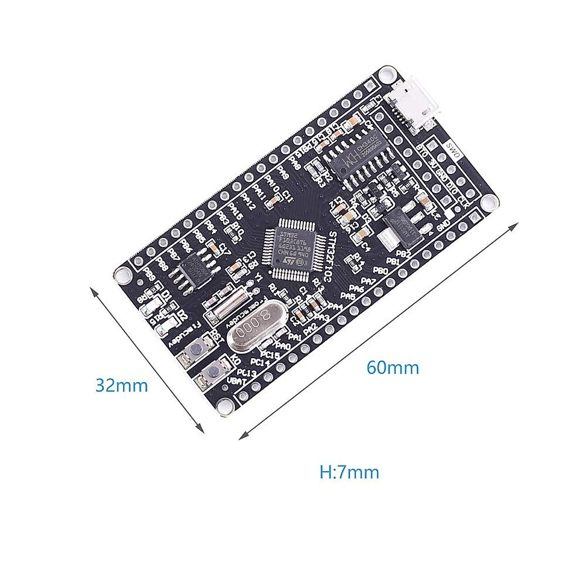 STM32F103C8T6 Development Board, ARM STM32F103 USB Programmable MCU Controller STM32 Cortex-M4 System Board