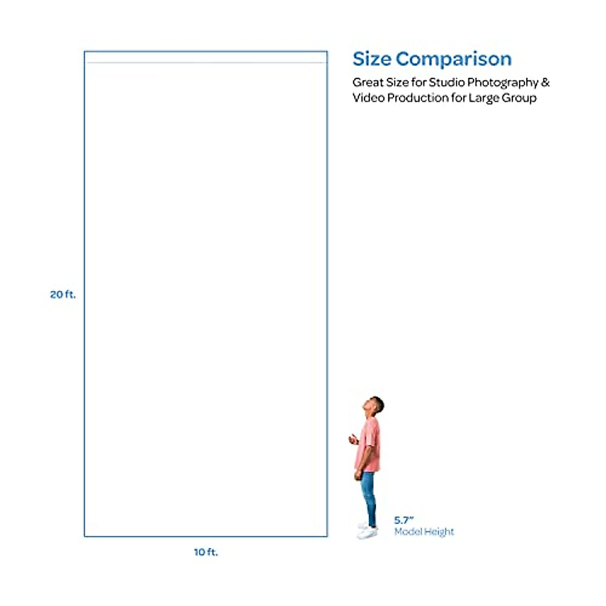 LimoStudio 10' x 20' (W x H) Pure Gray Backdrop Background Screen, Higher Density Premium 150 GSM Synthetic Material Fabric, Solid Seamless Grey Muslin for Professional Photo Studio, AGG3211