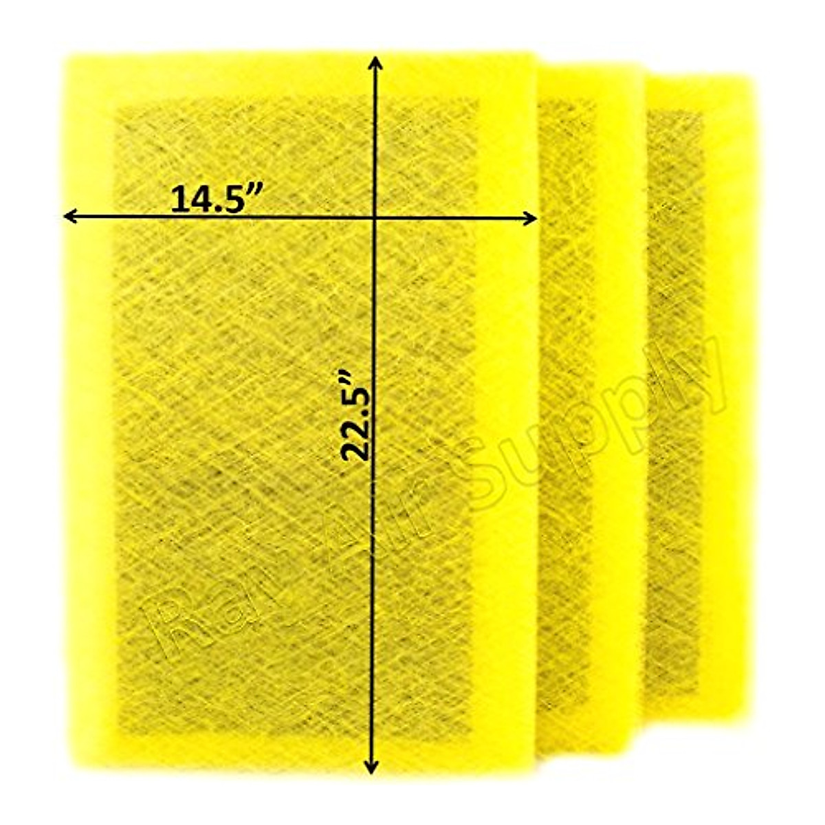 RAYAIR SUPPLY 16x25 Air Ranger Replacement Filter Pads 16X25 (3 Pack) Yellow