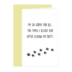 Comting Funny Card for Dog Mom Dad, Hilarious Birthday Card From Dog, Dog Cat Lover Birthday Mother's Day Card