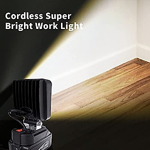 Cordless LED Work Light for Makita 20v battery 48W 3000LM LED Flood Lights job site lighting for Emergencies, Camping, Outdoor with 16 lamp beads