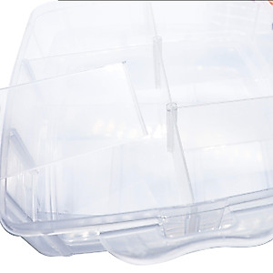 HengKe Craft Organizer Box 3 Layer Stackable Craft Storage Jewelry,Hardware,Craft Supplies Organizer with Adjustable Compartments for Accessories, Beauty Supplies, Art Supplies,Toy,Fuse Beads