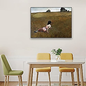 ZZPT Andrew Wyeth Christina's World Print Poster - Classic Art Poster - Canvas Print Wall Art Home Decor Unframed for Living Room Bedroom Office (12x16in/30x40cm)