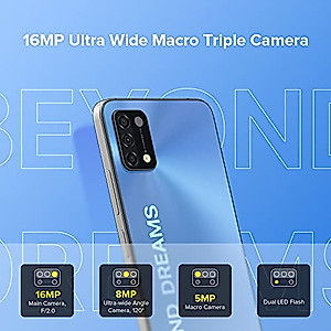 UMIDIGI A11 Cell Phone(3+64GB), 6.53" HD+ Full Screen Unlocked Smartphone, 5150mAh Battery Android Phone with Dual SIM (4G LTE) Android 11