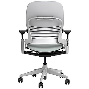Steelcase Leap Chair with Platinum Base & Hard Floor Caster, Alpine