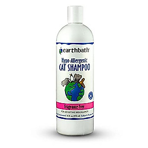 Earthbath Hypo-Allergenic Cat Shampoo - For Sensitive Skin & Allergies - Fragrance Free 16 oz
