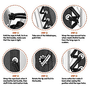 FANLG 4PCS Zero Gravity Chair Replacement Cords, Replacement Laces for Antigravity Chair, Patio Recliners Repair Cord, Bungee Elastic Lounge Chair Cord, Made of Latex, Recliner Replacement Parts-Black