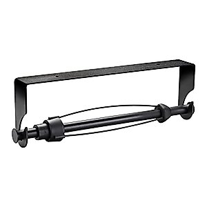Black Paper Towel Holder Wall Mount,Adhesive or Drilling Paper Towel Holder Under Cabinet for Kitchen,Stainless Steel Hanging Paper Towel Holder