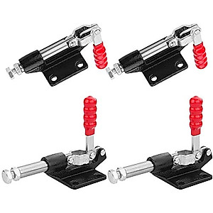 4 PCS Push Pull Adjustable Toggle Clamp, Quick Release Hand Tool for Woodworking, 500Lbs Holding Capacity Toggle Latch, GH-305C Stroke Clamp for Welding, 32MM