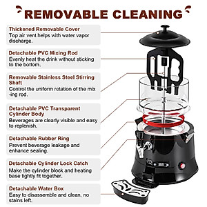 YUCHENGTECH 5L Commercial Hot Chocolate Machine Maker Dispenser Hot Chocolate Dispenser Warmer Machine Hot Beverage Warmer for Heating Chocolate Coffee Milktea CE Certification (110V, 5L)