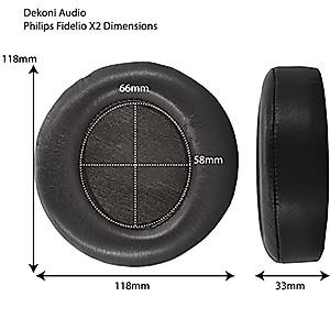 Dekoni Audio Replacement Ear Pads for The Philips Fidelio X2HR Headphones (Choice Suede)