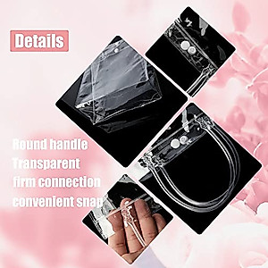 Inn Diary 30pcs Plastic Clear Gifts Bags with Handle Transparent PVC Gift Wrap Bag for Favors Christmas Bags,Reusable Shopping Bags Party Bags