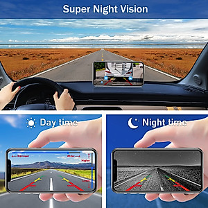 Magnetic Wireless Backup Camera, NILOGHAP Rechargeable Easy Hitching of Truck Trailer Hitch Fifth Wheels RV Camper Rear View Reverse Camera Super Night Vision HD 1080P for iPhone iPad Android