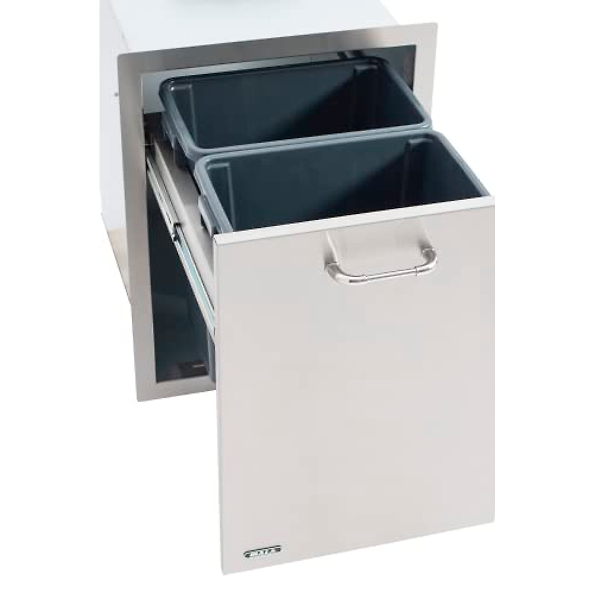 Bull Outdoor Products Slim Trash Drawer, Stainless Steel