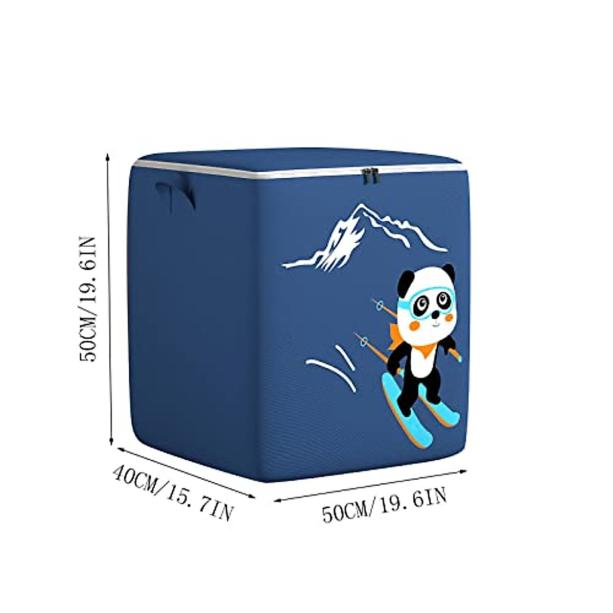 Large Capacity Clothes Quilts Storage Bag, Good Look & Durable Wardrobe Sorting Storage Box Portable Storage Bag Zipper Cup Storage Bag (100L One Piece)