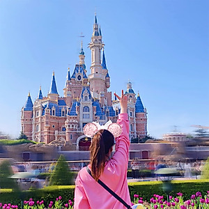 FANYITY Mouse Costume Ears,1 Pcs Mouse Ears Headbands for Girls & Women Party,Size Free