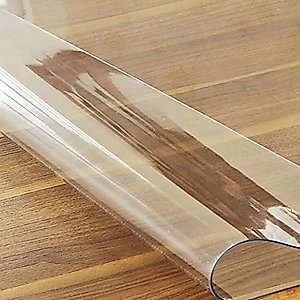 Clear PVC Desk Chair Mat 1.5mm plastic carpet protector roll Hallway Area Rug, Floor Protector Mat PVC Non-Slip Protector Mat, Area Rug Large Clear Vinyl Runner Rug chair mat for carpet floors,85-165c