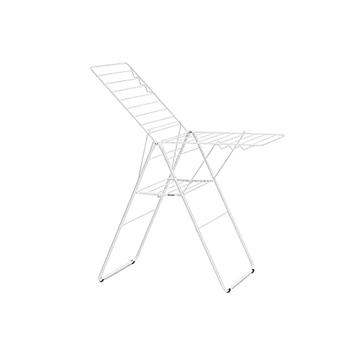 Brabantia HangOn Laundry Drying Rack (20m / Fresh White) Compact, Foldaway, Adjustable Indoor Stainless Steel Clothes Horse