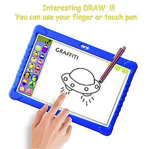 Ayaprak 10.1'' Kids Tablet Android 8.0 Quad Core 1+16GB HD WiFi 3G Phone Phablet(Blue)