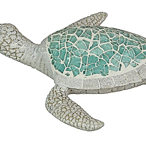 Things2Die4 7 Inch Resin Sea Turtle Sculpture Wall Hanging Beach Home Decor Decorative Art