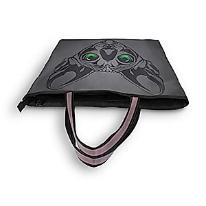 Large Shoulder Bag Sphynx Cat Handbag Tote Bag With Zipper for Work Travel Beach Shopping School