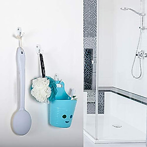 WEBI Coat Hooks Wall Mounted Robe Hooks Wall Hooks for Towel Closet Clothes Rail,10 Packs,White,XZG-WHT