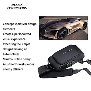 Anti Theft Sling Bag, USB Charge Sport Crossbody Anti-Theft Shoulder Backpack, Anti-Theft Sling Chest Bag (Ash-gold)