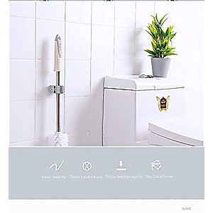 ZRFAMILY 4 Pack No Hole Hanging mop Rack, Bathroom mop Hook, Bathroom Hook, Broom Rack, Card Holder, mop Clip