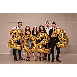 Treasures Gifted Gold 40" 2023 Balloon Numbers - Graduation Party Decorations 2023 - Graduation Decorations - 2023 Foil Balloons - 2023 Balloons Gold, New Years Eve Balloons - Balloons Graduation 2023