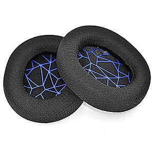 Replacement Fabric Ear Pads Cushion Earmuffs Compatible with SteelSeries Arctis 3 / Arctis 5 / Arctis 7 Arctis 9 / Arctis 1 / SteelSeries Arctis pro Lossless Wireless Gaming Headphone (Black_Blue)
