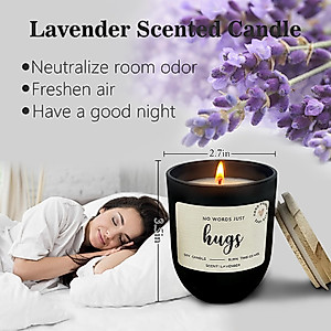 Sympathy Gifts for Loss of Loved One - No Words Just Hugs Candles,Lavender Scented Candle 12OZ, Get Well Soon, Thinking of You Gift, Bereavement Gift for Women Men, Miscarriage Gift for Mother