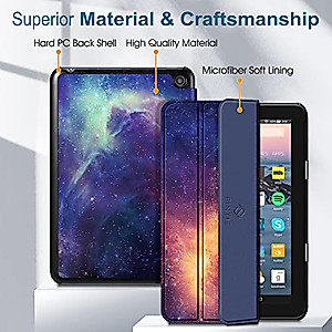 Fintie Slim Case for All-New Fire 7 Tablet (12th Generation, 2022 Release) - Ultra Lightweight Slim Shell Stand Cover with Auto Wake/Sleep, Galaxy
