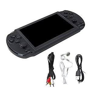 (Black) 5.1'' 8GB Retro Handheld Game Console Portable Video Game Support File Navigation Function