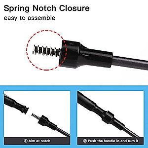 7 in 1 Fish Tank Cleaning Tools, Aquarium Cleaning Tools with Long Telescopic Handles, Algae Scraper, Scrubber Pads, Tube Cleaner, Fish net, Gravel Rake, Cleaning Cloth for Fish Starter Kits