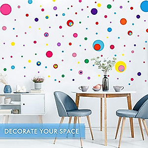 264 Pieces Polka Dots Wall Sticker Circle Wall Decal for Kids Bedroom Living Room, Classroom, Playroom Decor Removable Vinyl Wall Stickers Dots Wall Decals (12 Farben)