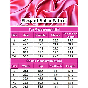 Ekouaer Womens Pajamas, Classic Satin Sleepwear, Long Sleeve Button Down Silk Sleep Set Nightwear, Black, Small