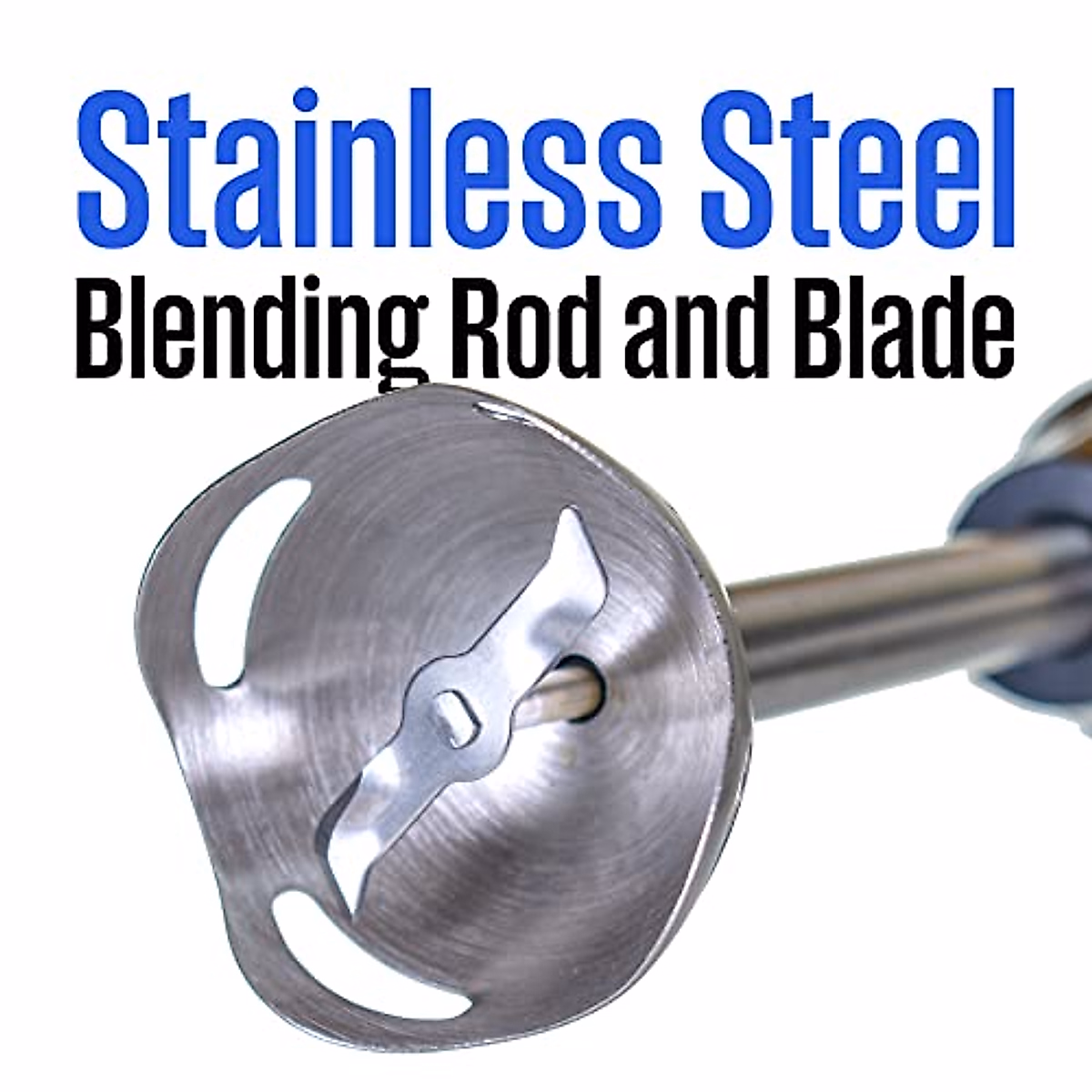 Westinghouse Scandinavian Design Immersion Blender, 500W w/ 5-Speed Precision Control, Turbo Mode, & Detachable Shaft - For Shakes, Smoothies, Soups, Puree, & More - Black w/Wood Finish, One Size