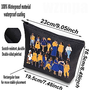 WZMPA Sigma Gamma Rho Paraphernalia Sorority Sisters Gift Sorority SGR Makeup Zipper Pouch Bag Sorority Greek Merchandise (Sorority SGR -BL)