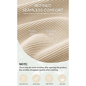 ODODOS Women&#039;s Crop Camisole 3-Pack Washed Seamless Rib-Knit Crop Tank Tops, Long Crop, Beige Coral Teal, Medium/Large