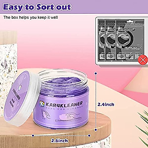 KAR4KLEANER Car Cleaning Gel, Car Accessories Cleaning Kit Car Cleaner Interior Detailing Kit Essentials for Car Dust Detail Removal Keyboard Cleaner for Automative Care, Air Vent, PC, Laptops