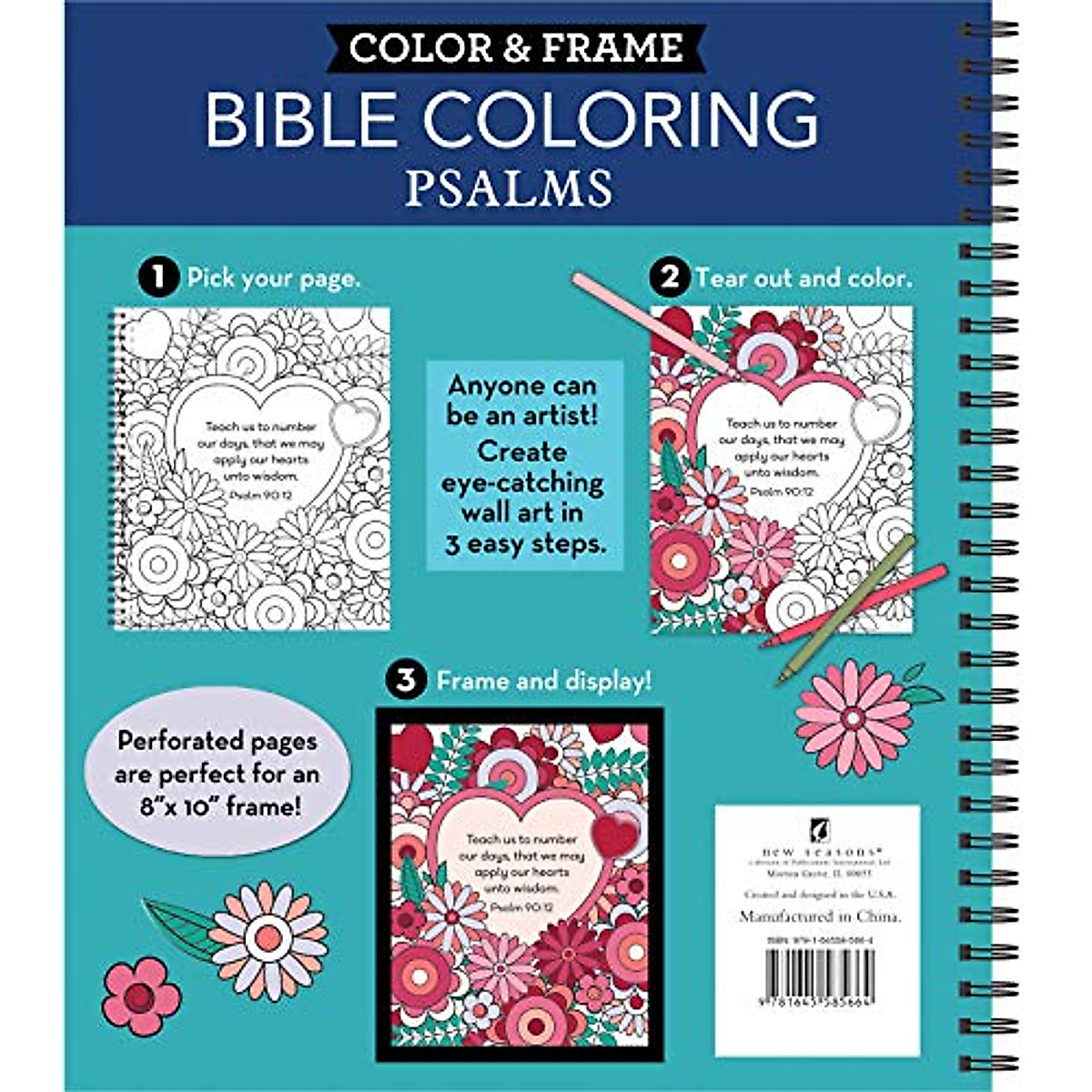 Color & Frame - Bible Coloring: Psalms (Adult Coloring Book)